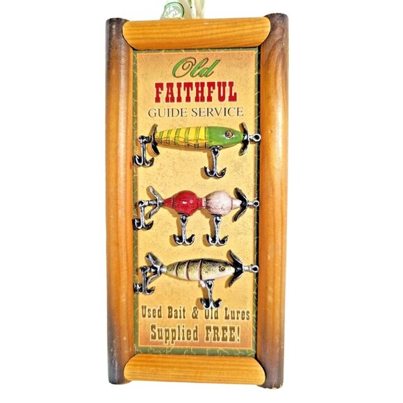 Unbranded | Wall Decor | Old Faithful Wood Vintage Lure Hanging Sign 3d ...